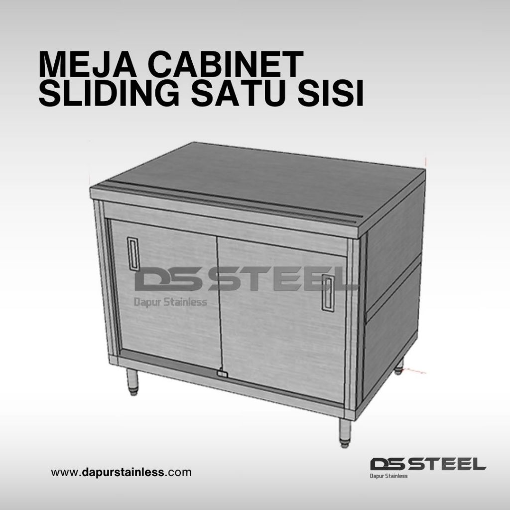 Jual Meja Kabinet Dapur Stainless Cabinet Sliding Stainless SS201 With ...