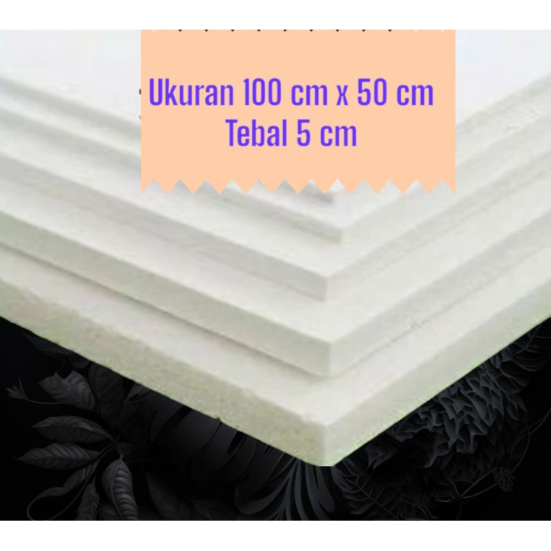 Jual Styrofoam lembaran 100 x 50 x 5cm sterefom lembaran gabus sheet ...