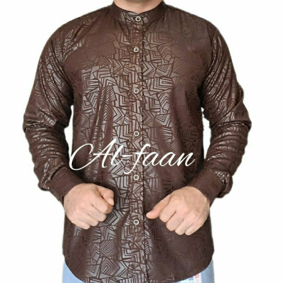 Jual Baju Koko Kurta Emboss Original Lengan Panjang Model Terbaru Trend ...