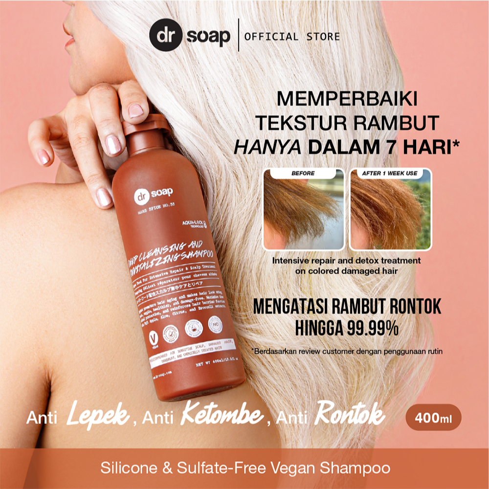 Jual dr soap Deep Cleansing & Revitalizing Shampoo (Mars Spice) 400ml | Sampo Rambut Berwarna ...