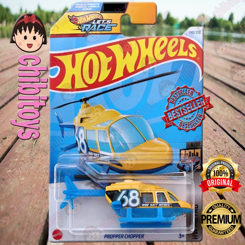 Jual HOTWHEELS PROPPER CHOPPER KUNING 2024 - HELICOPTER ROD SQUADRON ...