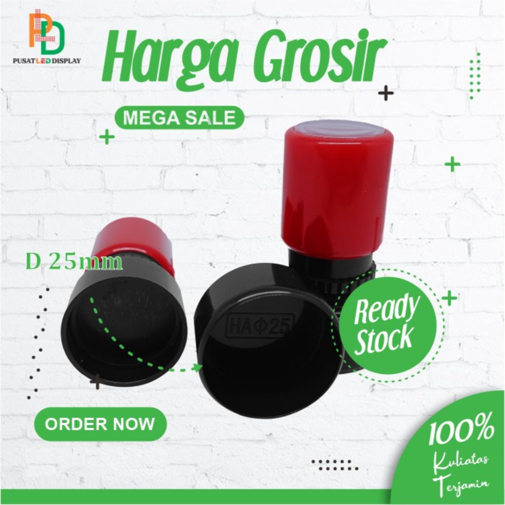 Jual D25 - Gagang Stempel Flash Kilat Warna Ukuran Bulat 25 MM | Shopee Indonesia