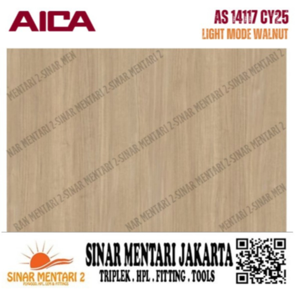 Jual AICA HPL AS 14117 CY25 LIGHT MODE WALNUT | Shopee Indonesia