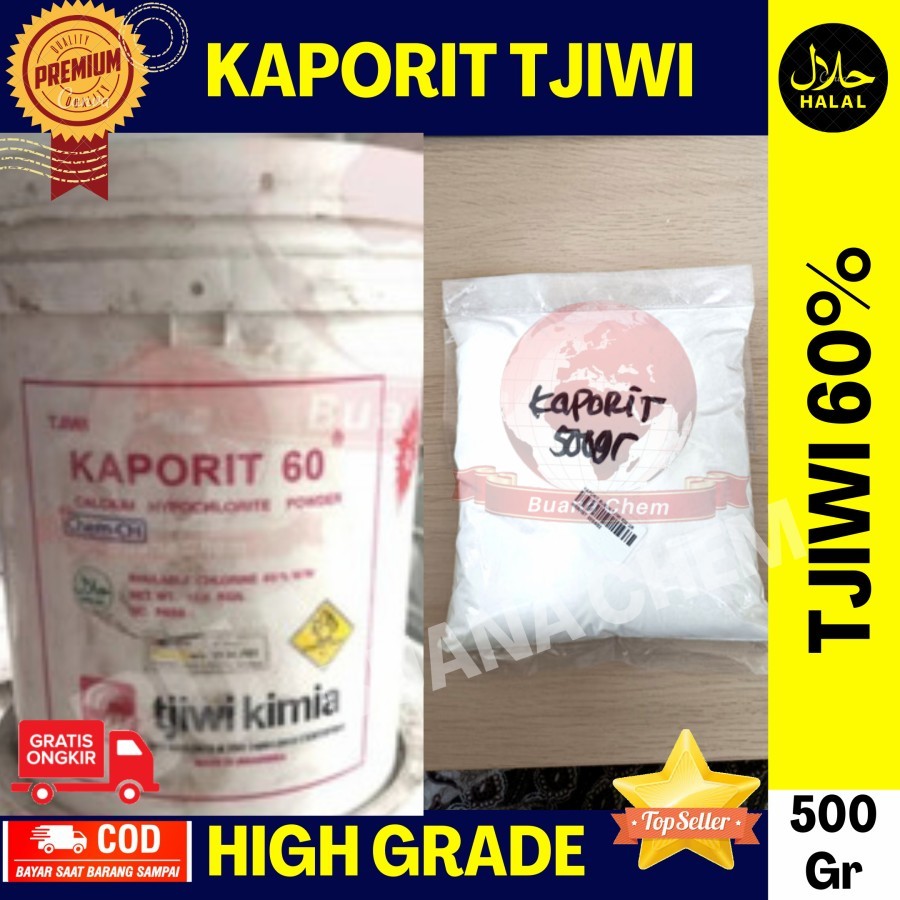 Jual Caporit Kaporit Bubuk TJIWI 500 gr Calcium Hypochlorite Hipoklorit ...