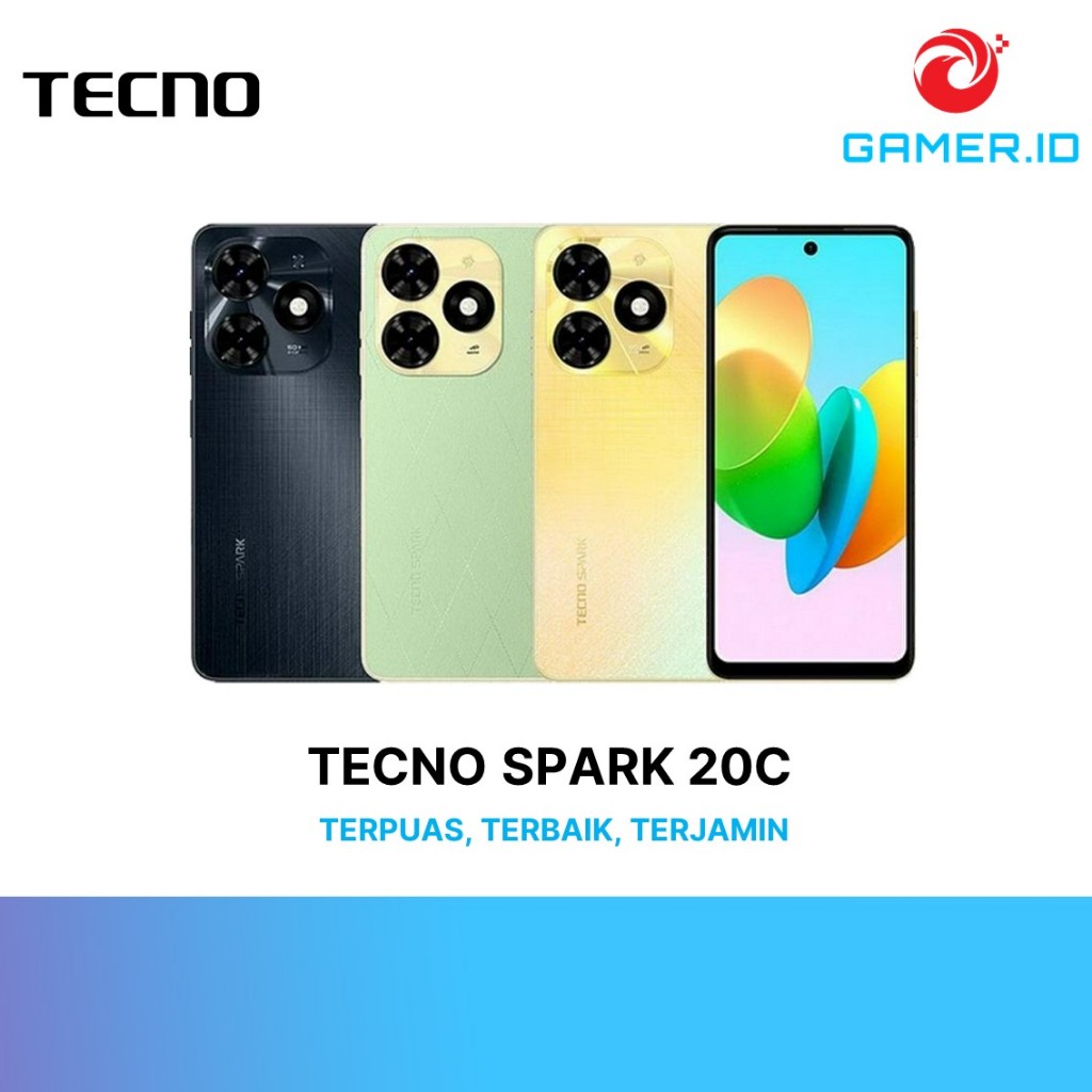 Jual TECNO SPARK 20C [4/128] 4GB 128GB NON NFC BLACK / WHITE / GREEN / GOLD [PHONE] | Shopee ...