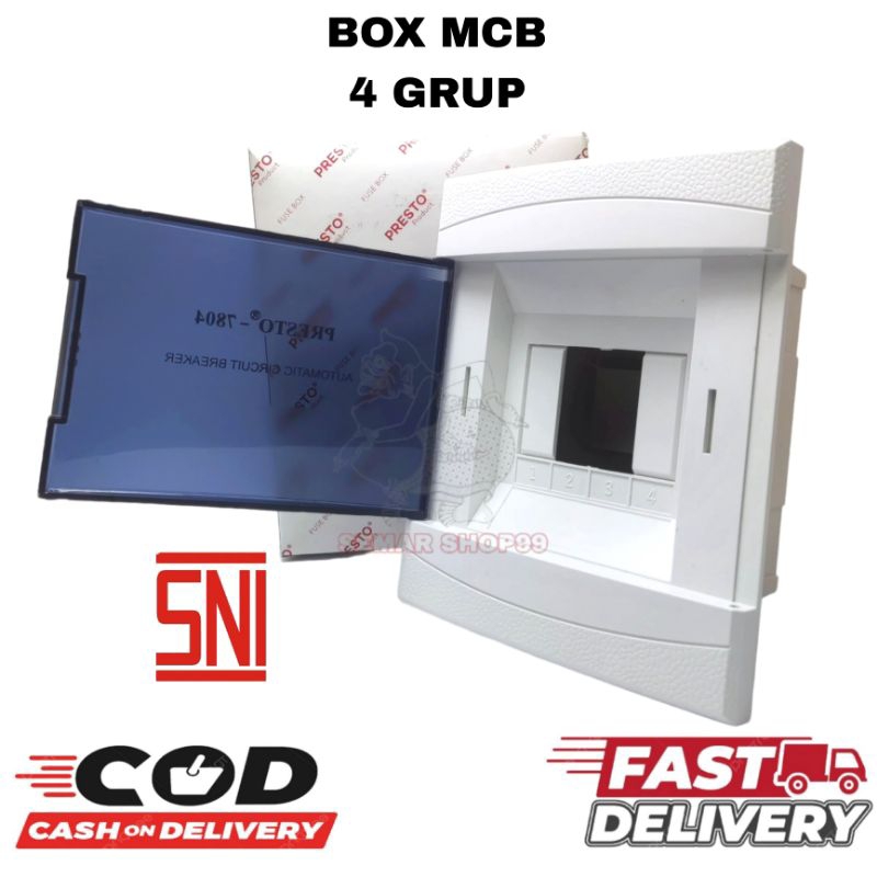 Jual PRESTO BOX MCB 4 GROUP TANAM INBOW TUTUP TRANSPARAN HELES BOX MCB ...
