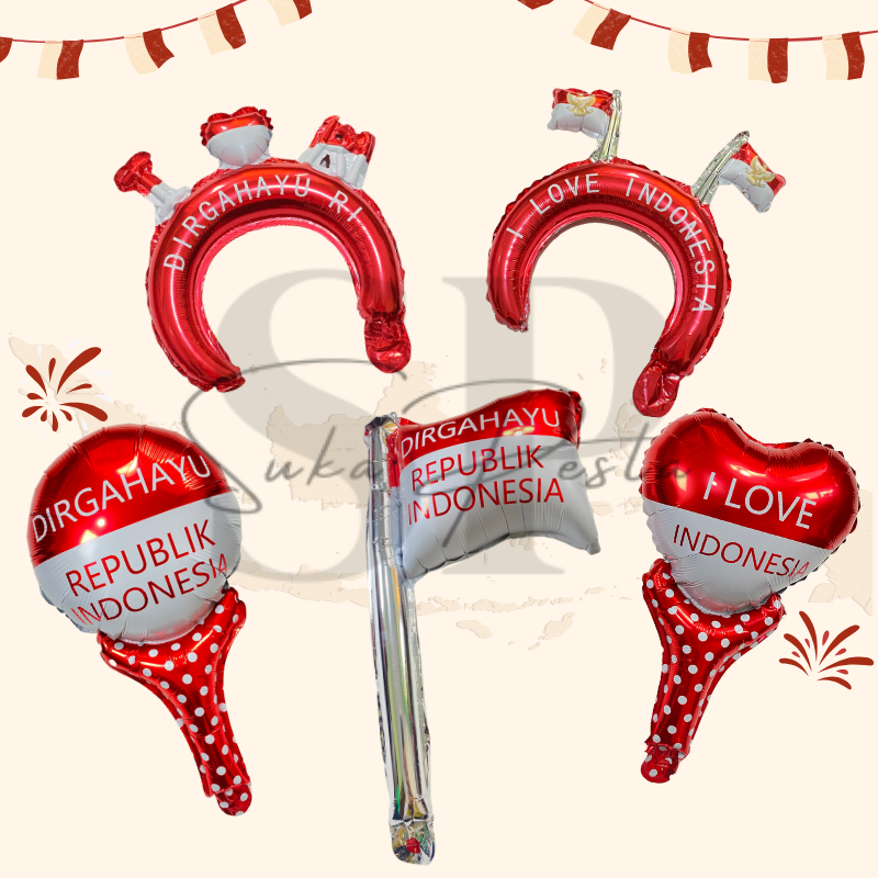 Jual Balon Merah Putih / Balon 17 Agustus Dirgahayu RI / Tirai Merah ...