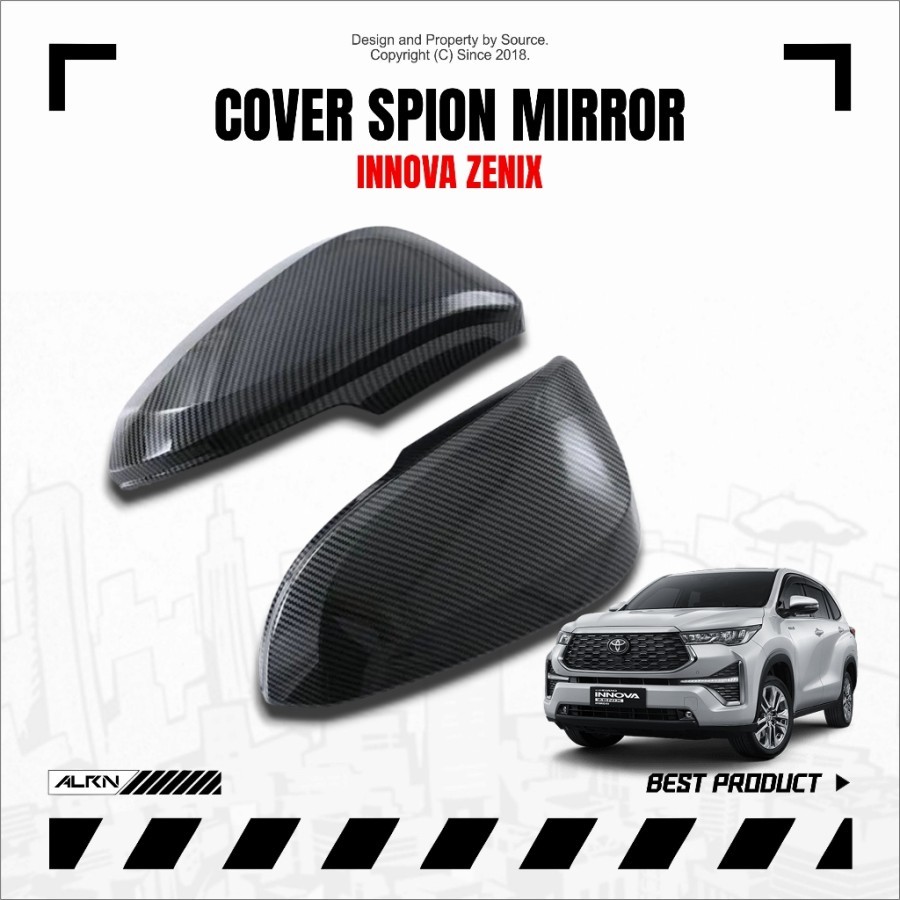 Jual COVER SPION MIRROR CARBON ORIGINAL TOYOTA INNOVA ZENIX | Shopee ...
