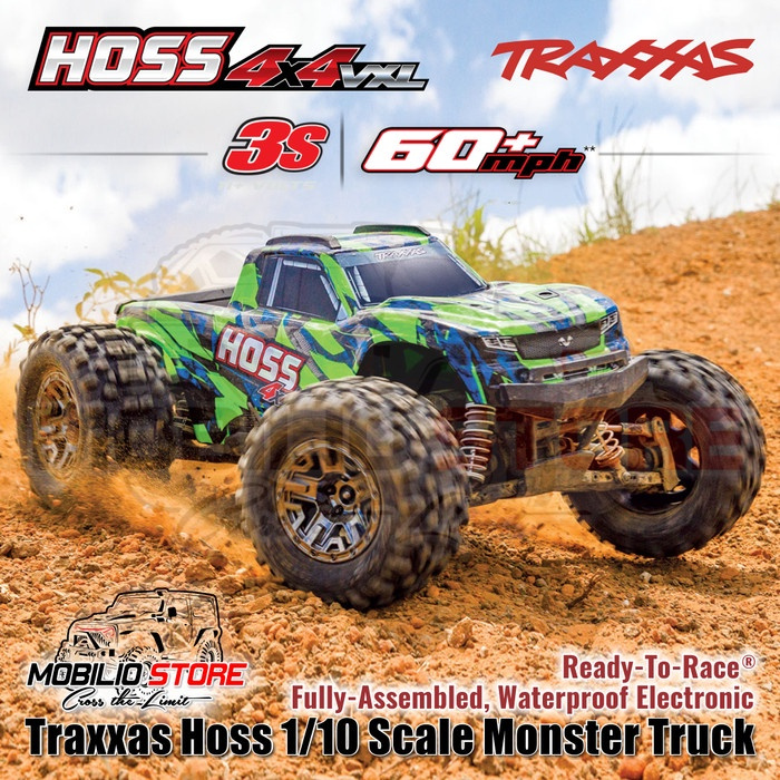 Jual Traxxas Hoss VXL 1/10 RTR Monster Truck 3S Brushless 4X4 Rc Truck ...