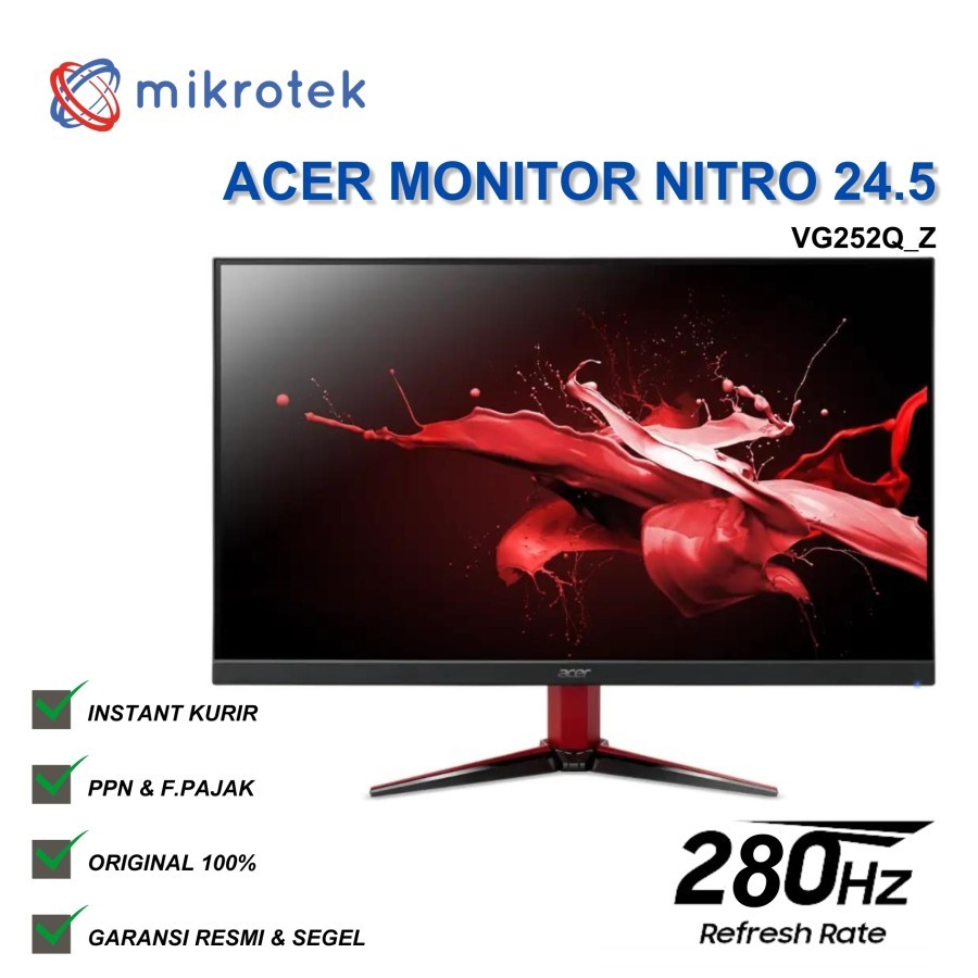 Jual ACER MONITOR NITRO VG252Q_Z (24.5'' 1ms IPS 280HZ 1920X1080) | Shopee Indonesia