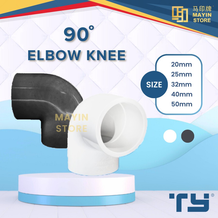 Jual TY 90 Deg Elbow Knee Keni L Pipe Pipa U PVC by 3 Pawns | Shopee Indonesia