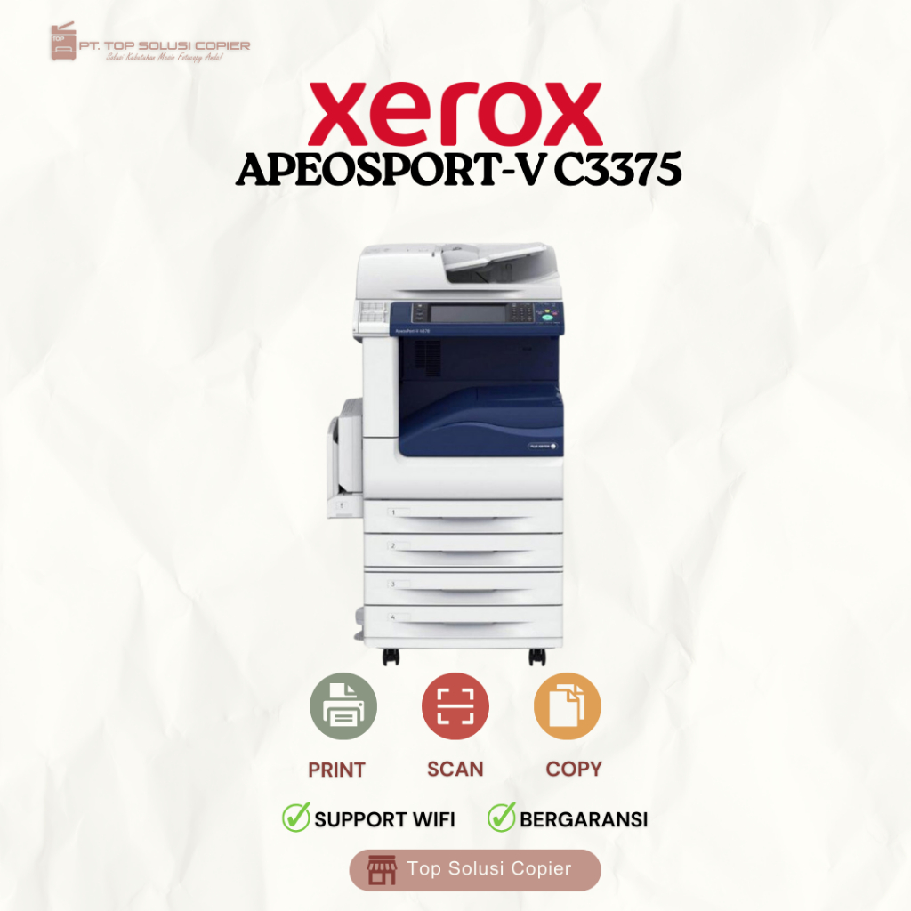 Jual Mesin Fotocopy Warna Scanner Printer Xerox 3375 A3+ untuk cetak sticker undangan foto ...
