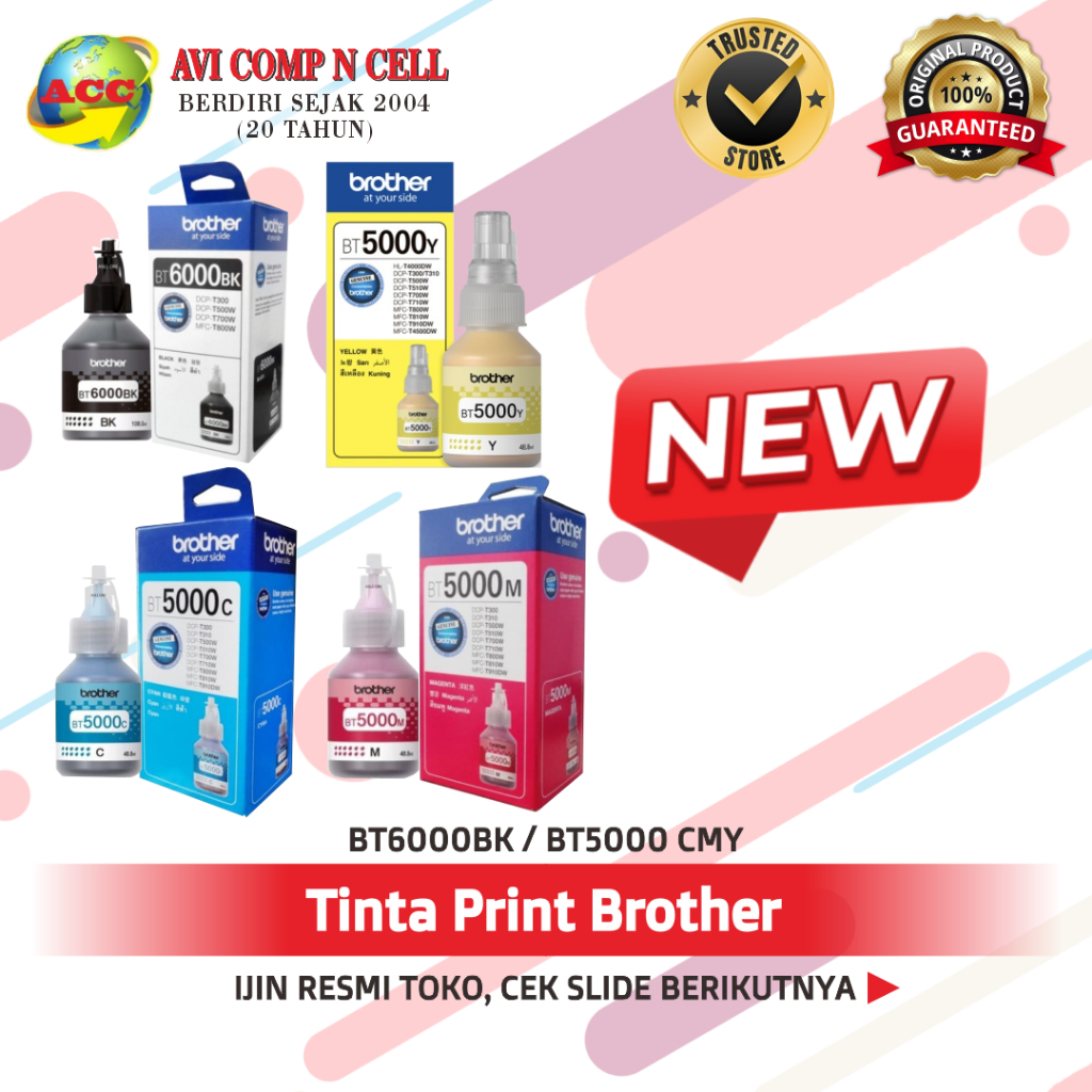 Jual Tinta Brother BT6000BK BT5000C BT5000M BT5000Y | Shopee Indonesia