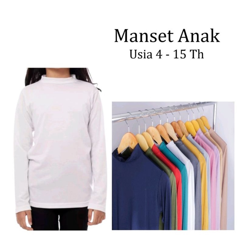 Jual Promo Manset Anak Lengan Panjang / Baju Dalaman anak Usia 4-15 ...