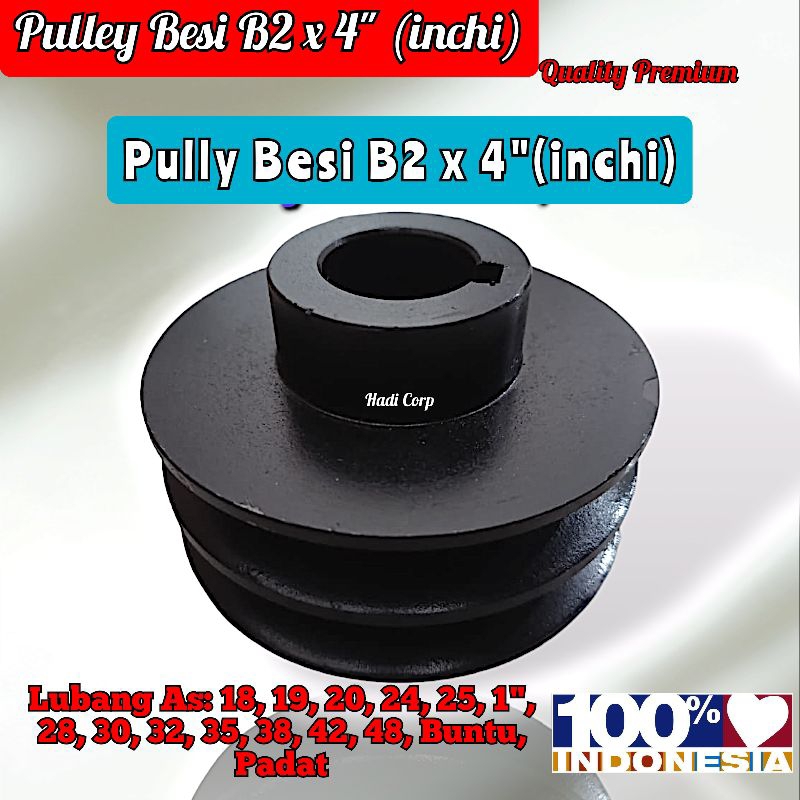 Jual pulley besi cor jalur B2 x 4" / pully besi cor B2 x 4 inchi ...