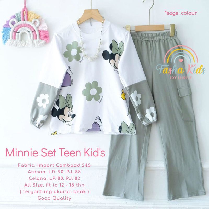 Jual Setelan Kaos dan Celana Anak Minie Set Teen Kids by Fasha Outfit ...