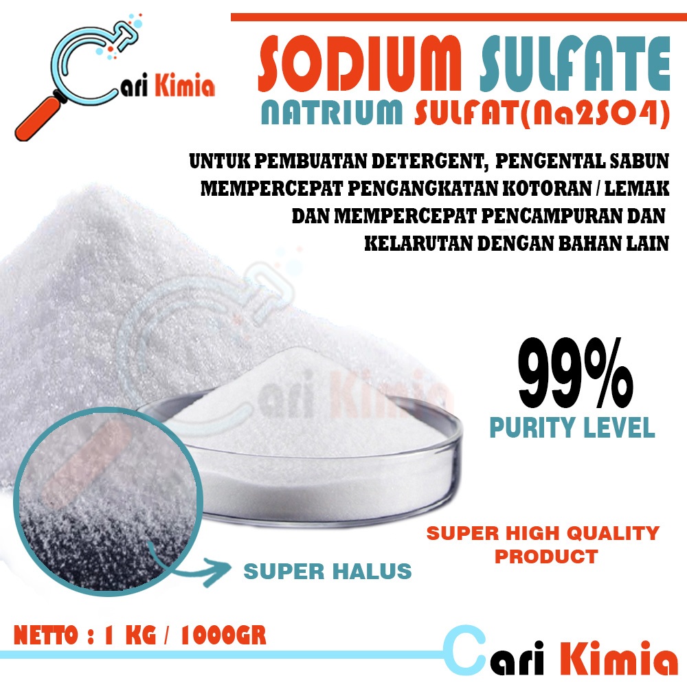 Jual Sodium Sulfat Sulfate Sulphate Sulphat 1KG 1 KG Natrium Sulfat ...