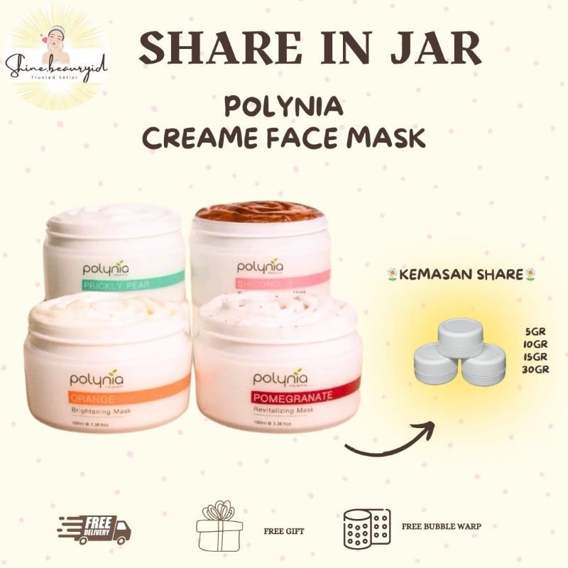 Jual Polynia (Share In Jar) Pomegranate Revitalizing Mask | Shopee ...