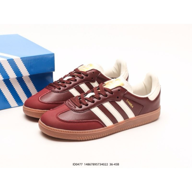 Jual Sepatu Casual Adidas Samba OG Maroon White Gum BNIB 100% Authentic ...