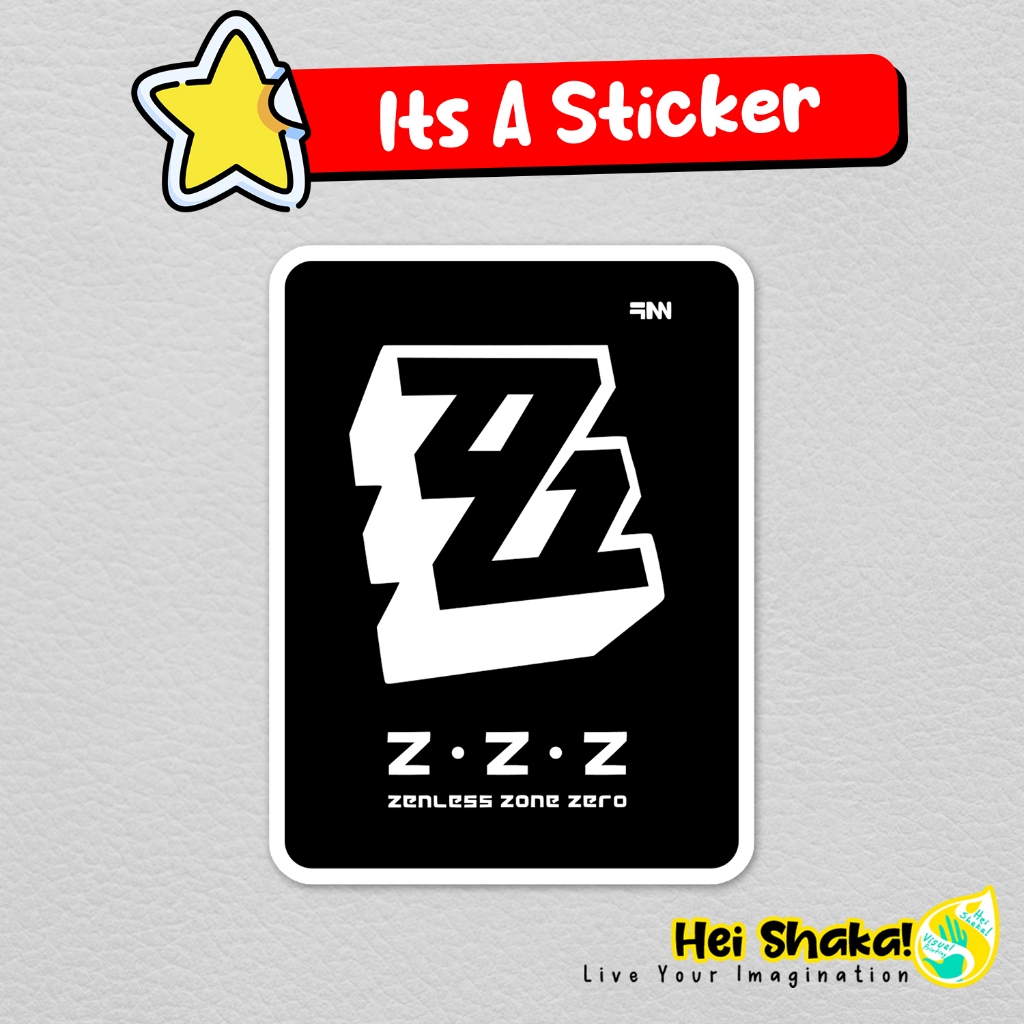 Jual Stiker ZZZ Zenless Zone Zero Black Logo Sticker Gaming Game Vinyl ...
