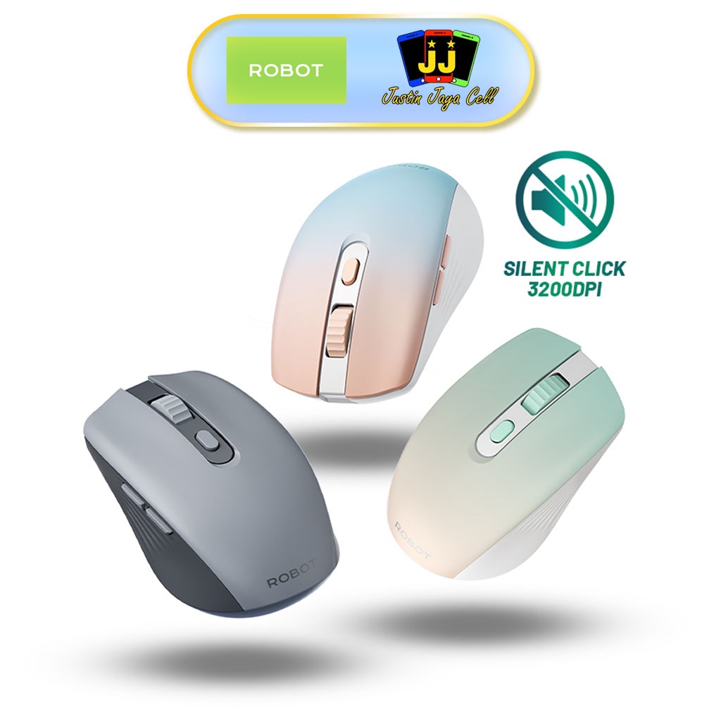 Jual Mouse Wireless Tanpa Kabel Robot M370 3200 DPI Silent Key Garansi ...