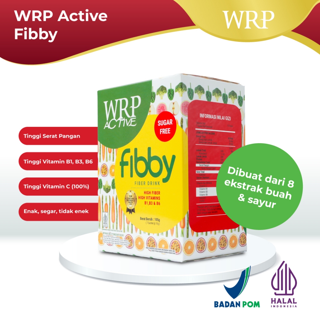 Jual WRP Active Fibby Fiber Drink 105G | Shopee Indonesia
