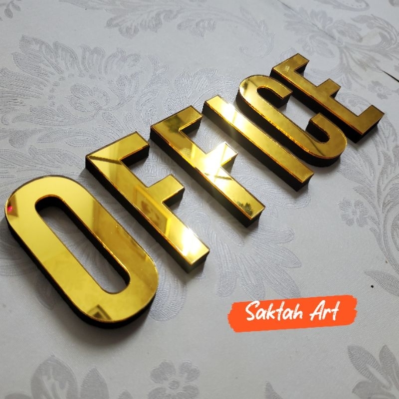 Jual Huruf timbul akrilik gold mirror tinggi 10cm | Shopee Indonesia