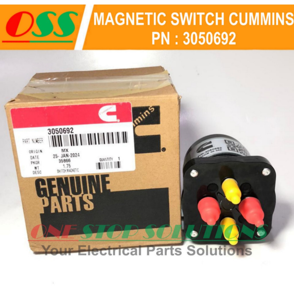 Jual MAGNETIC SWITCH CUMMINS PN 3050692 24V | Shopee Indonesia