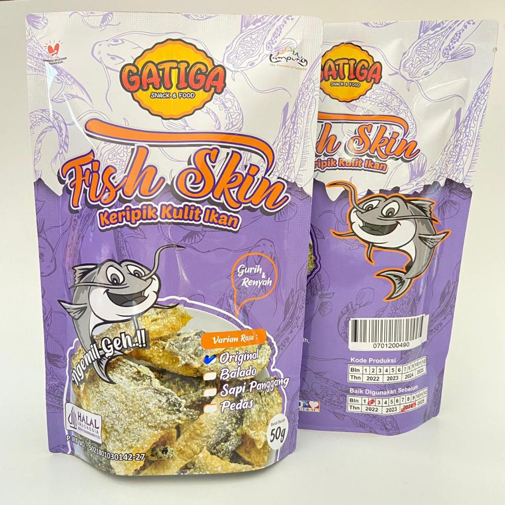 Jual Gatiga Fish Skin Keripik Kulit Ikan 50 gr | Shopee Indonesia