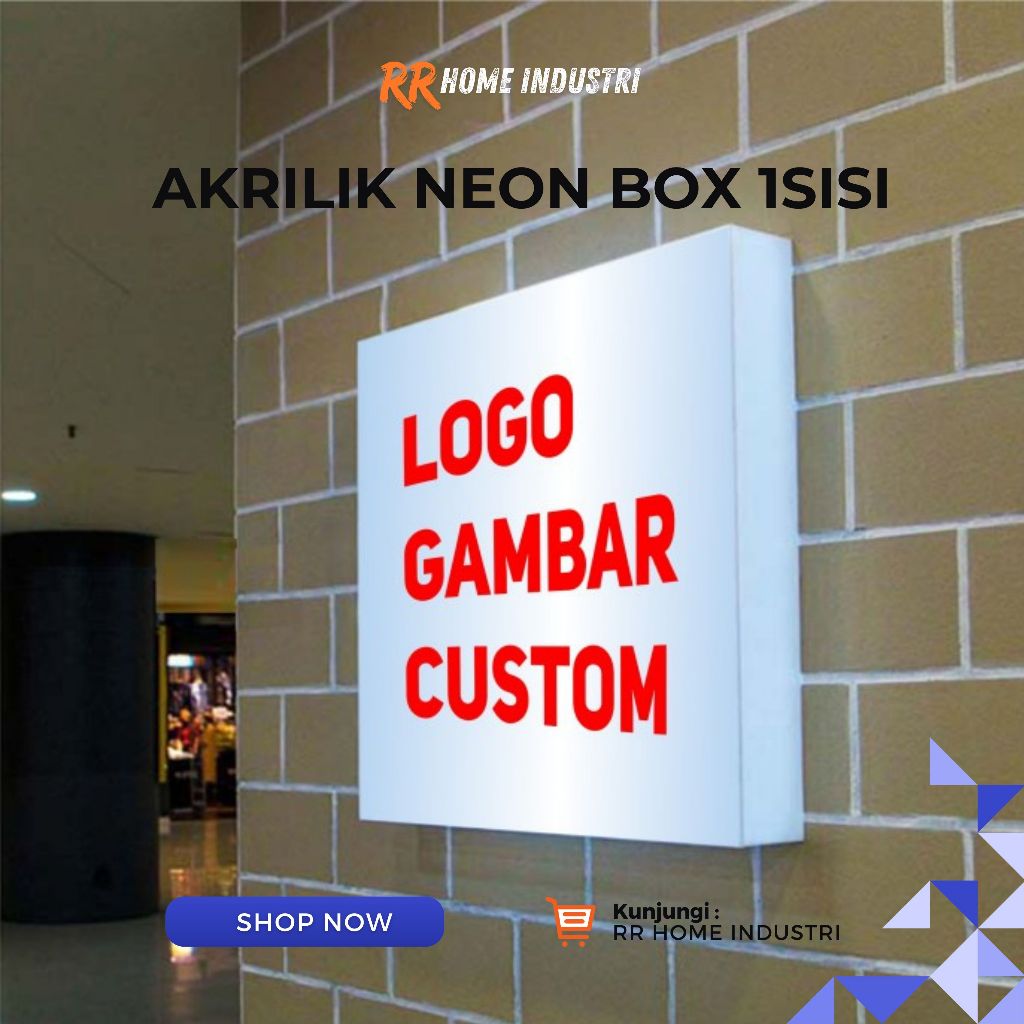 Jual Neon Box 1 Sisi Akrilik - Neon Box Custom - Led Box - Lampu Toko ...