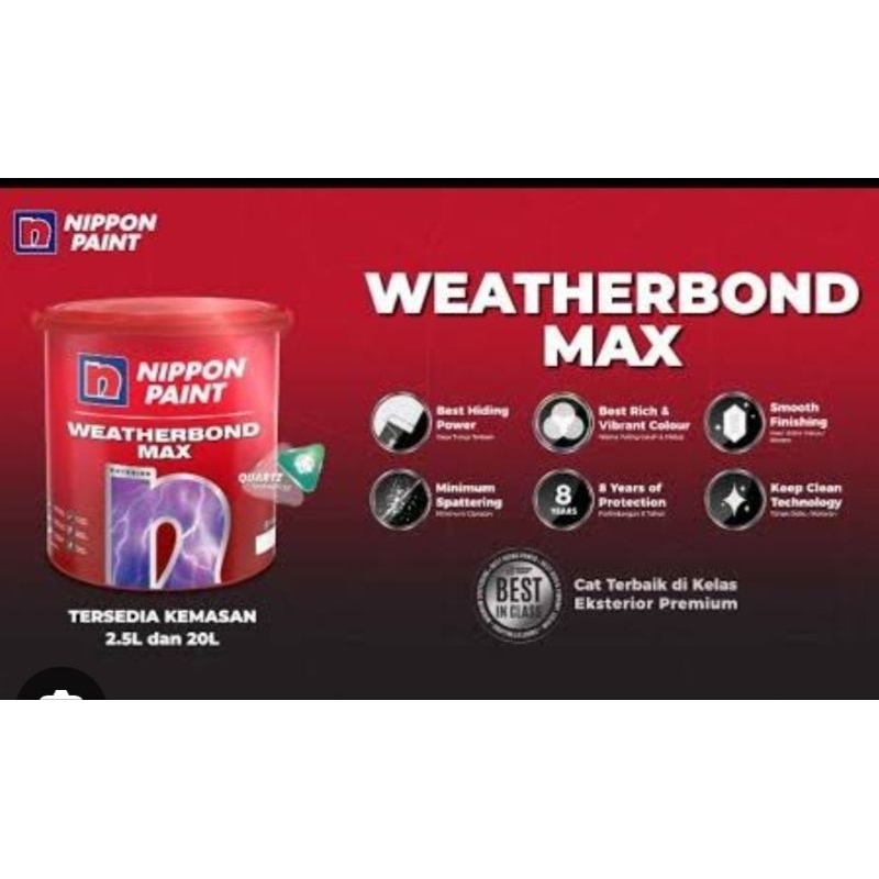 Jual Nippon paint weatherbond max 2.5 liter | Shopee Indonesia