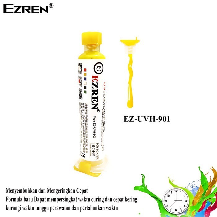 Jual Ezren EZ-0491 Cat PCB Pasta Pelapis UV Curable Solder Mask UVH ...