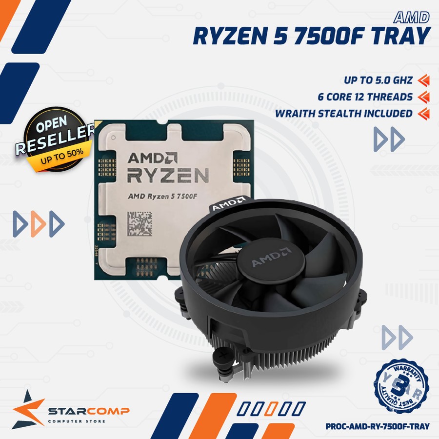 Jual AMD RYZEN 5 7500F Tray 6 Core 12 Threads Up To 5.0Ghz 7500 F ...