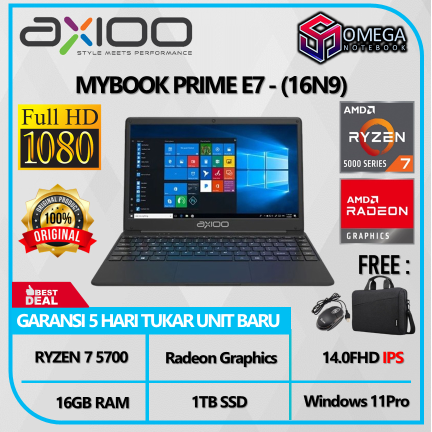 Jual Laptop AXIOO MYBOOK PRIME E5 (16N5) | Ryzen 5 5500U 16GB 512GB SSD ...
