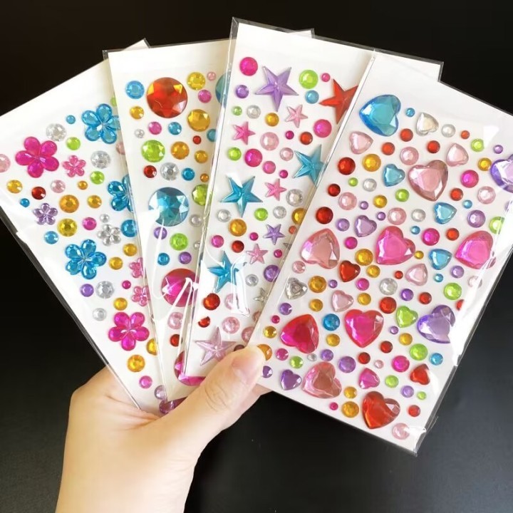 Jual Stiker 3D timbul shiny manik manik kristal murah premium case hp ...