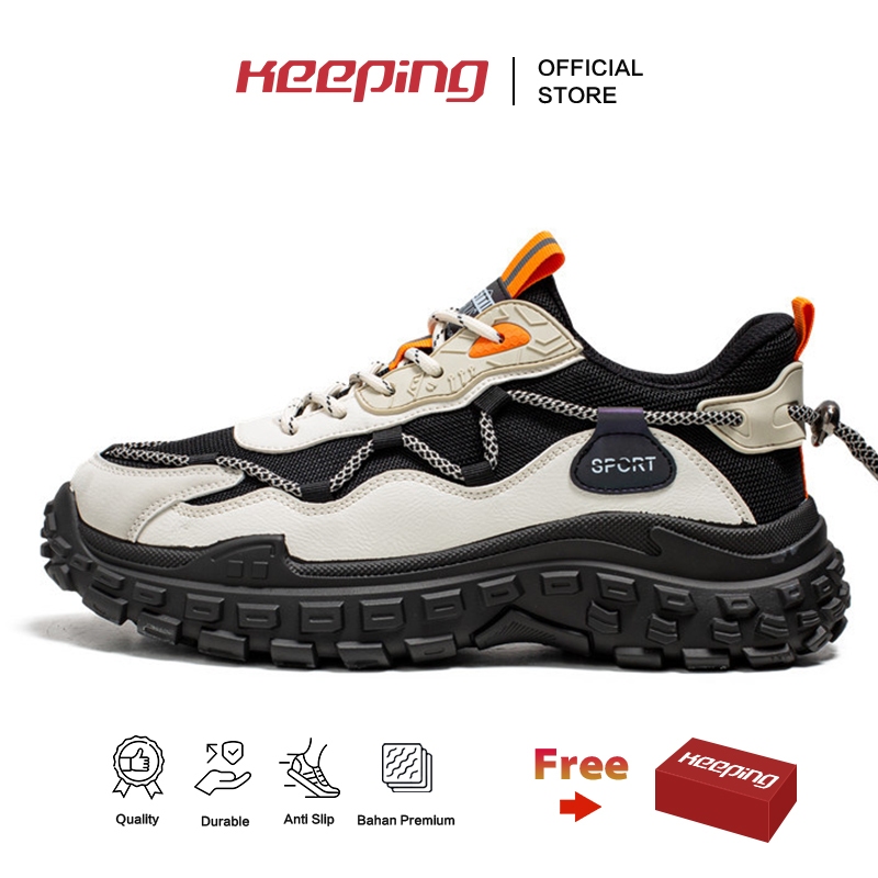 Jual Keeping Sepatu Pria Sneakers Outdoor Jalan Hiking Sepatu Olahraga ...