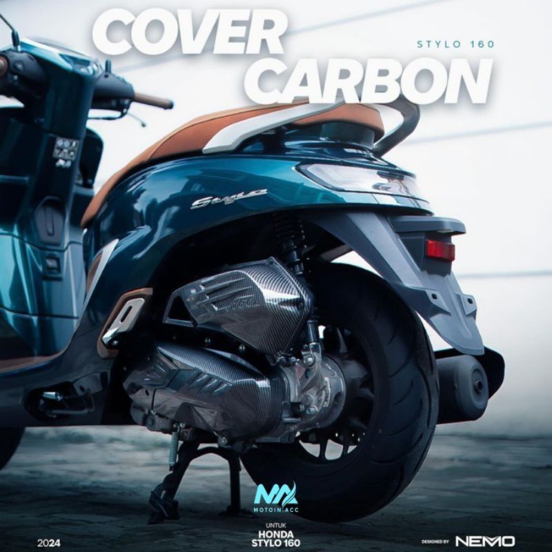 Jual Cover Carbon Honda Stylo 160 Tutup Carbon Filter CVT Depan CVT ...