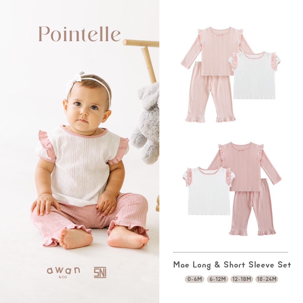 Jual AWAN KIDS Pointelle Collections - 3 in 1 Mae Long & Short Sleeve ...