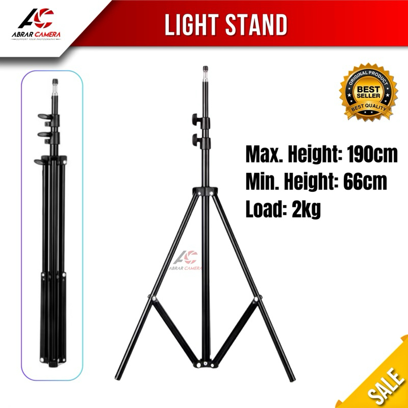 Jual Lightstand Tinggi 1,8 Meter Light Stand Flash Lampu Studio Tripod ...