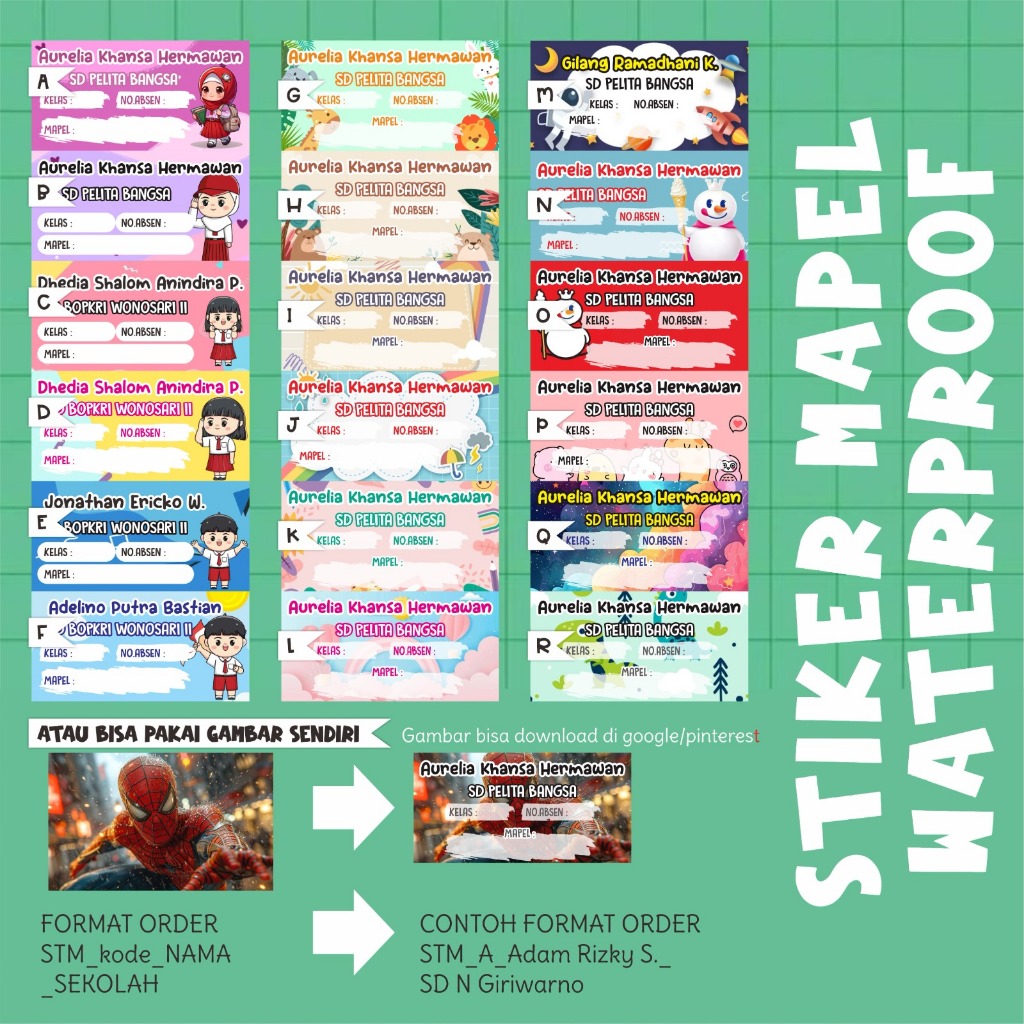 Jual STIKER LABEL MAPEL WATERPROOF | Shopee Indonesia