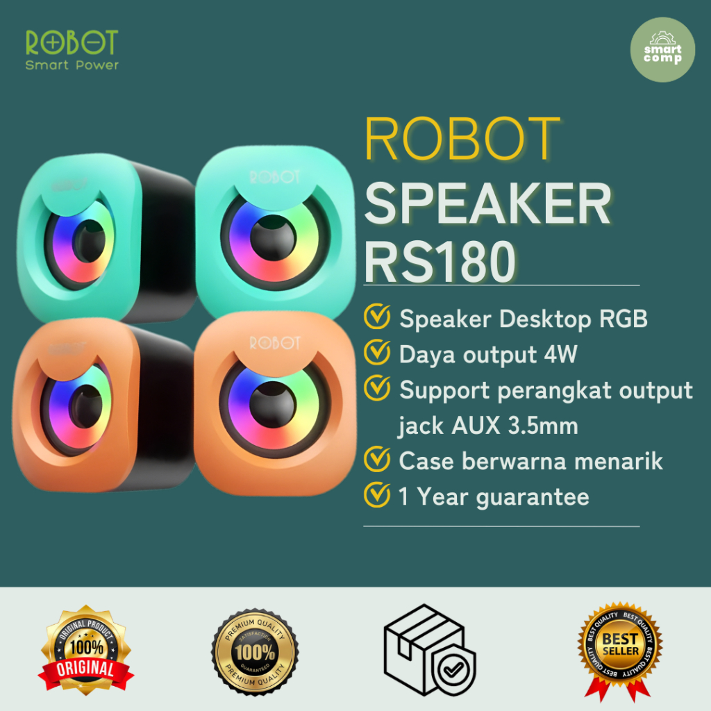 Jual ROBOT RS180 SPEAKER MULTIMEDIA USB RGB UNTUK PC COMPUTER 4W | Shopee Indonesia