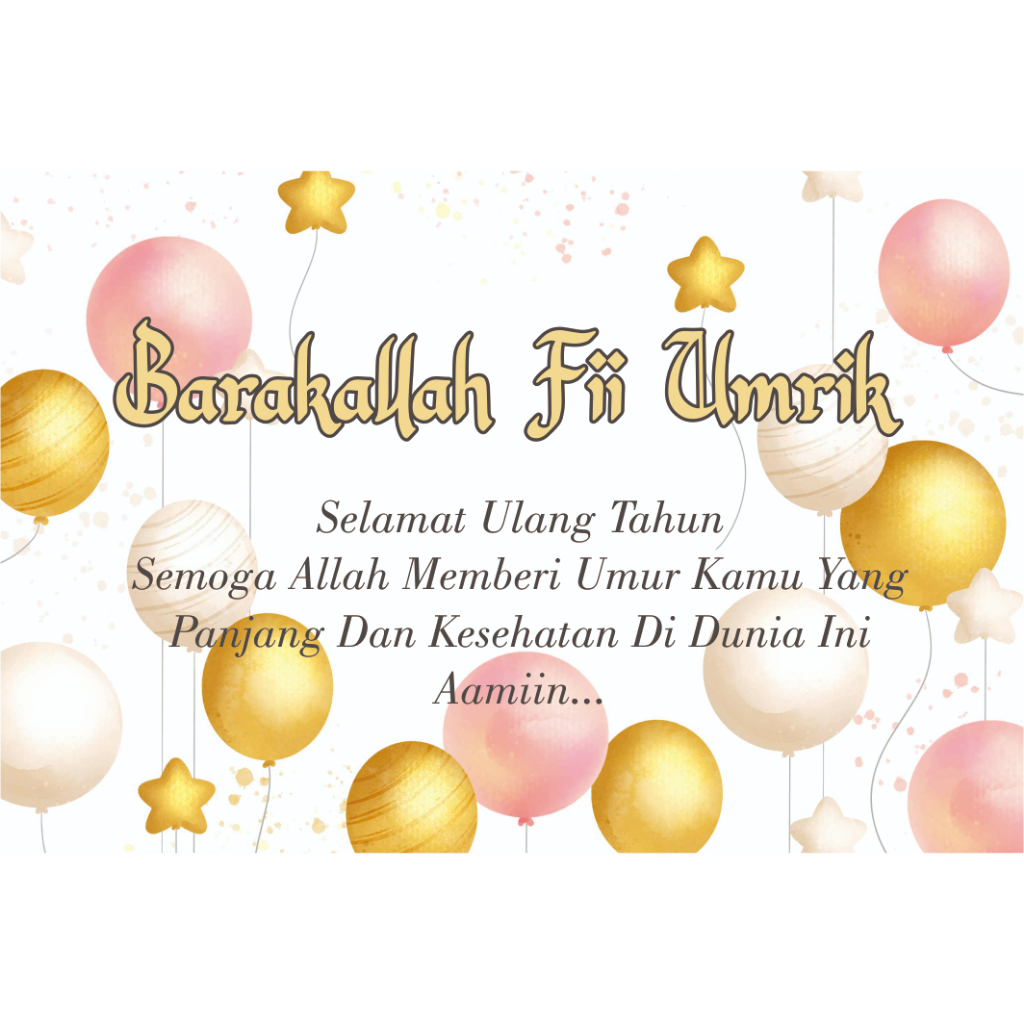 Jual KARTU UCAPAN BARAKALLAH FII UMRIK CUSTOM | Shopee Indonesia