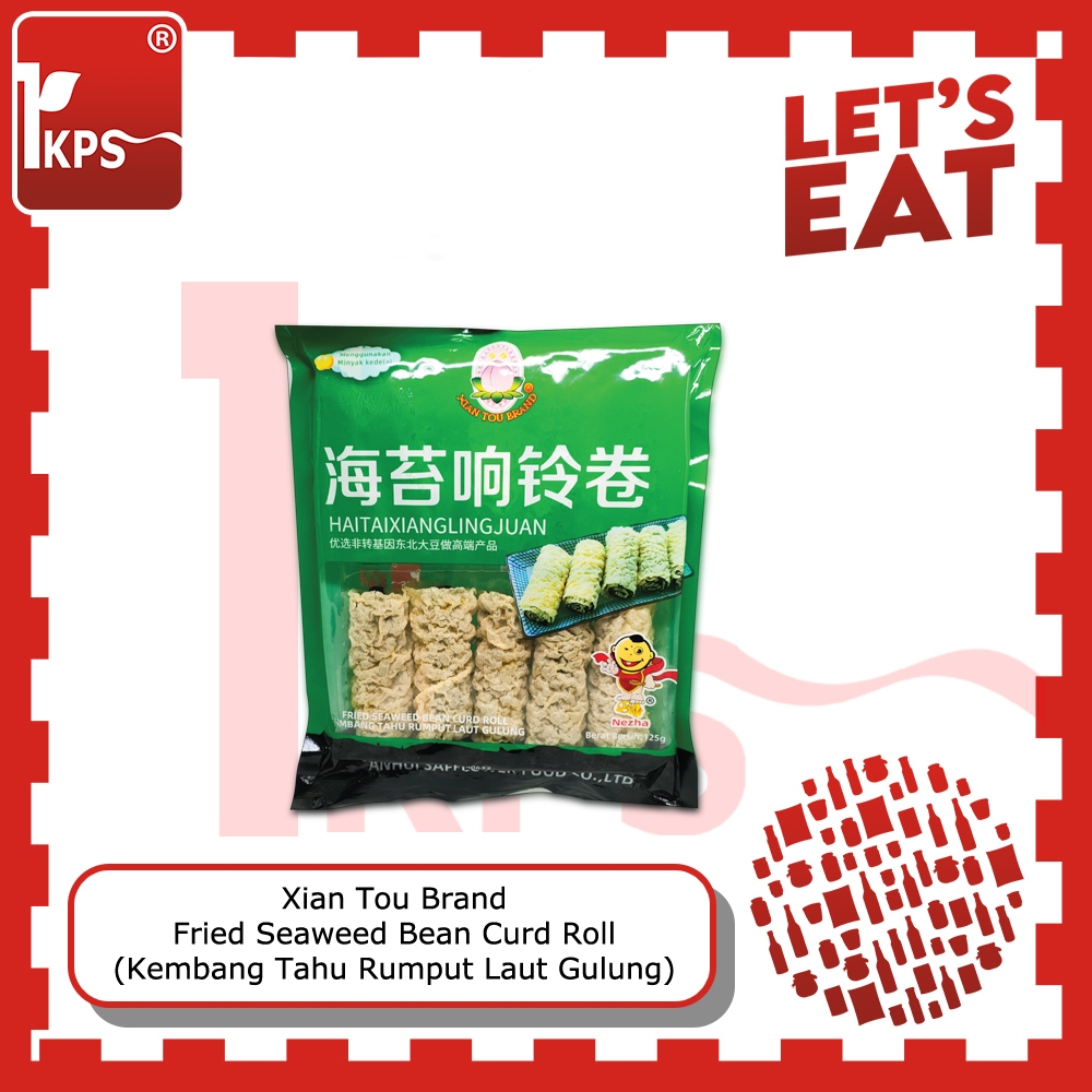 Jual Fried Seaweed Bean Curd Roll 125g "Xian Tou Brand" / Kembang Tahu Rumput Laut Gulung ...