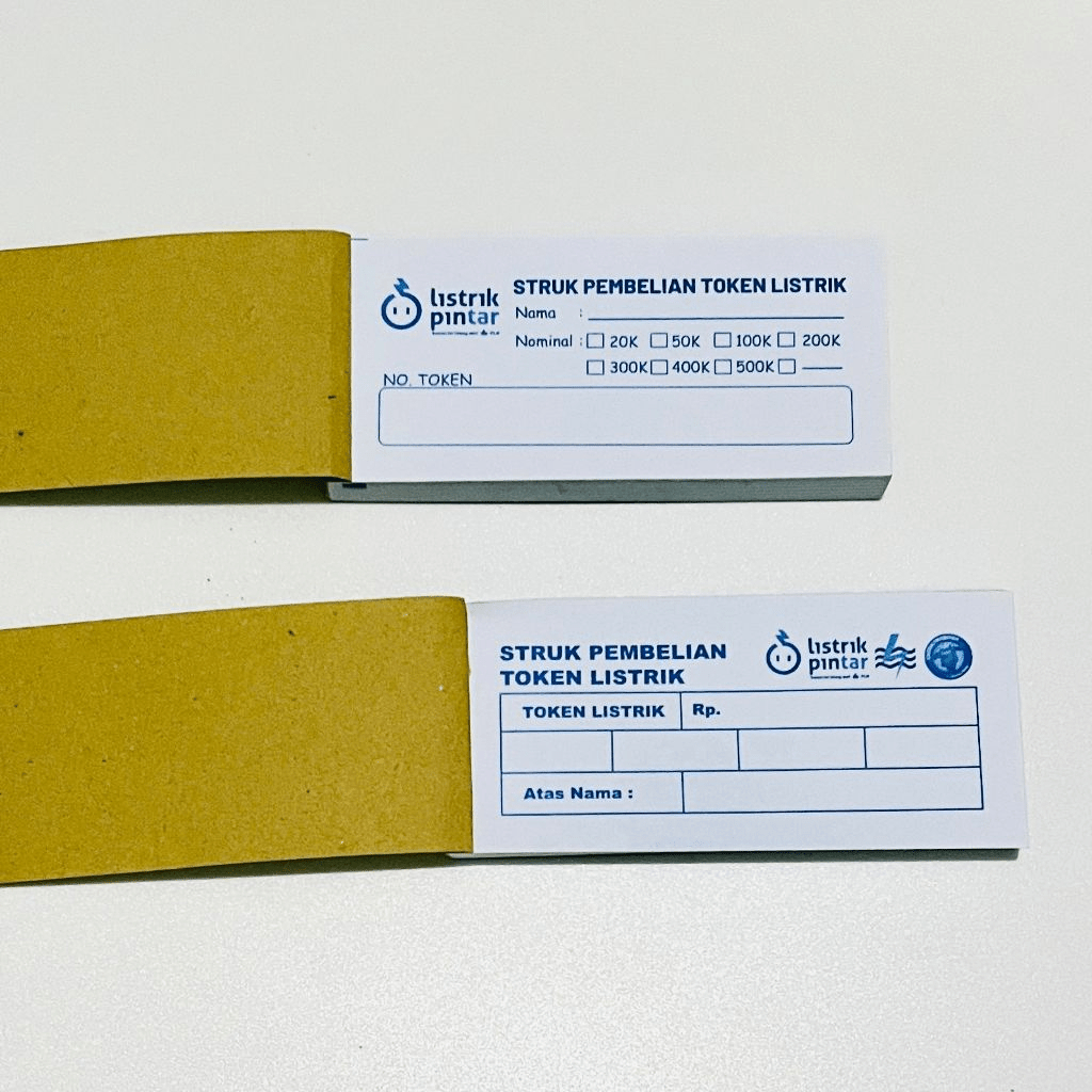 Jual Struk Token Listrik 100 Lembar Struk Pembelian Token Listrik Nota ...