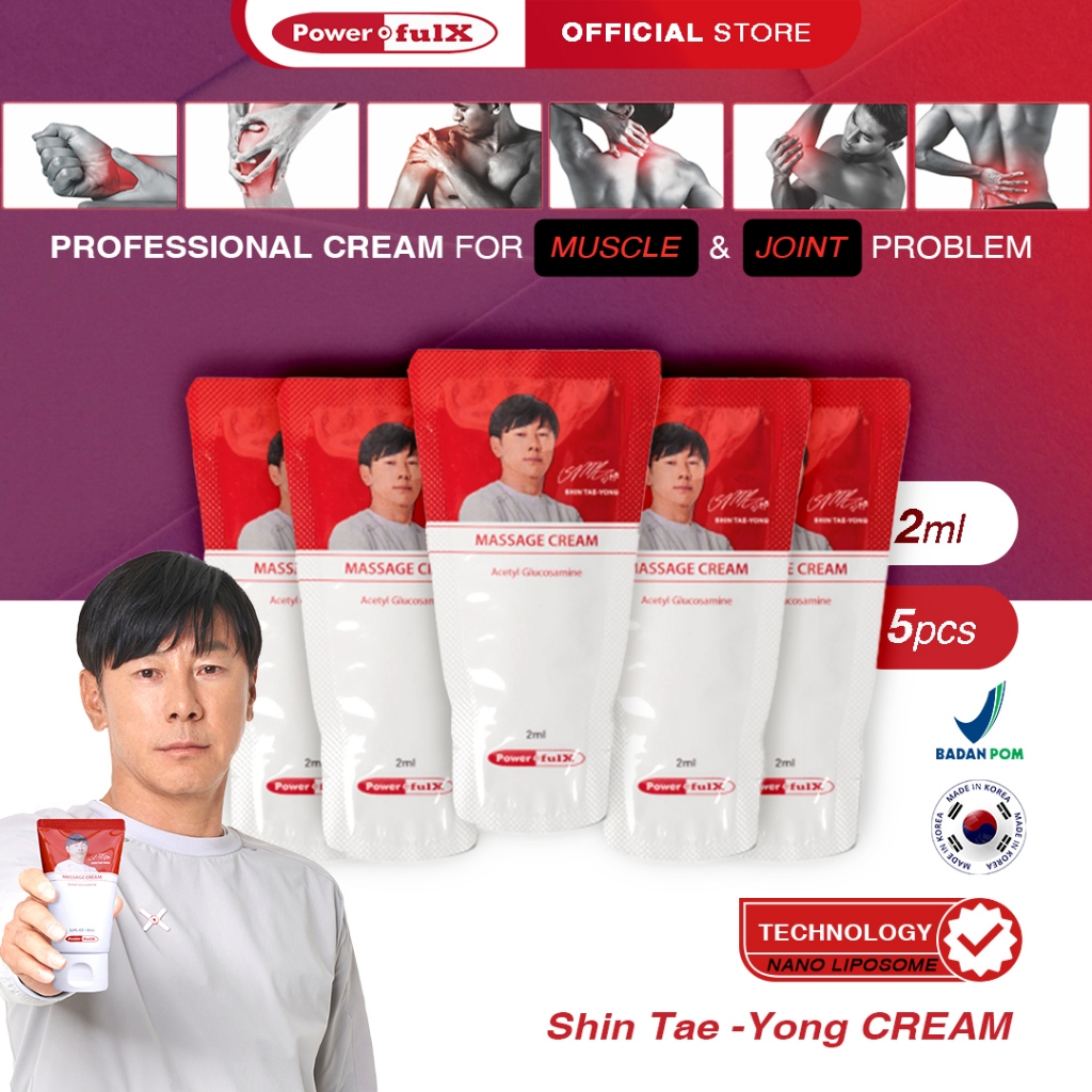 Jual Professional Massage Cream PowerfulX (2ml X 5 Pcs) / Shin Tae Yong ...
