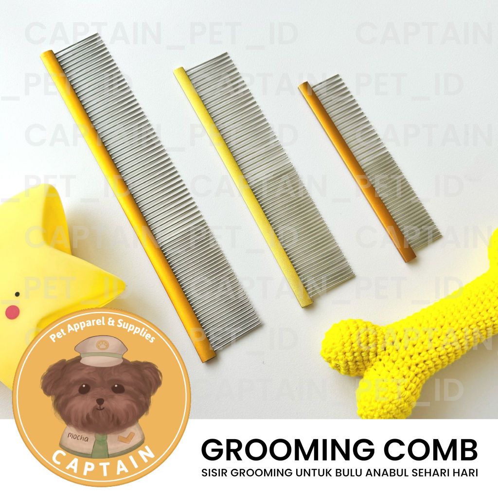 Jual SISIR GROOMING METAL COMB STAINLESS SLICKER SISIR ANJING KUCING ...