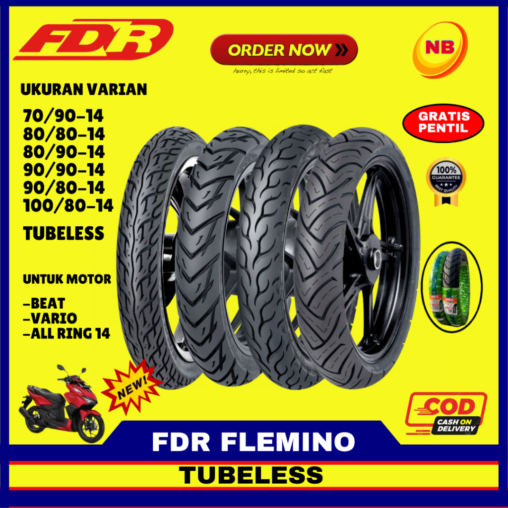 Jual BAN TUBLES FDR FLEMINO ( 80/90-14 ), ( 90/90-14 ), ( 100/90-14 ...