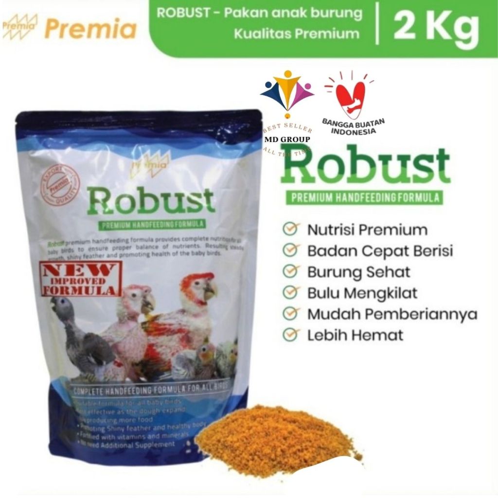 Jual ROBUST PREMIUM HANDFEEDING FORMULA 2KG | Shopee Indonesia