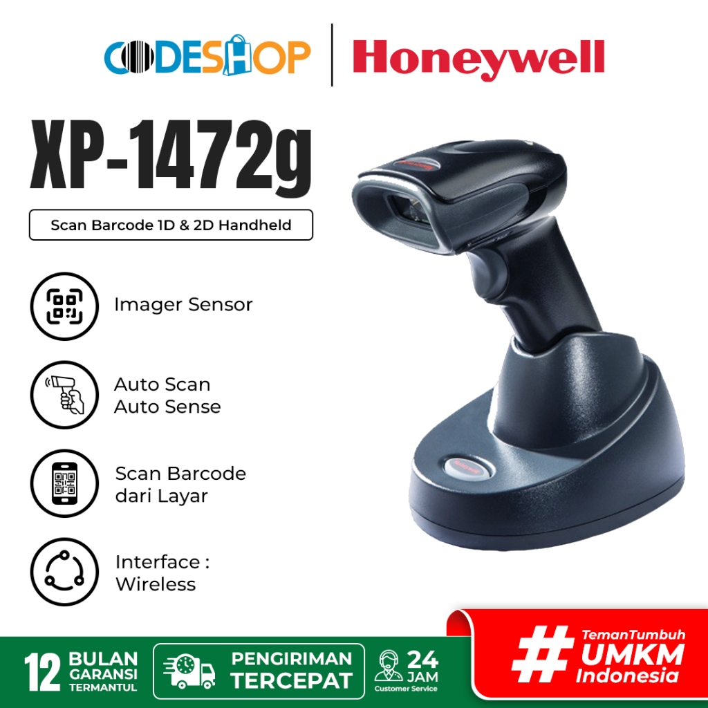 Jual Honeywell Voyager 1472g 1D 2D Handheld Barcode Scanner Wireless ...