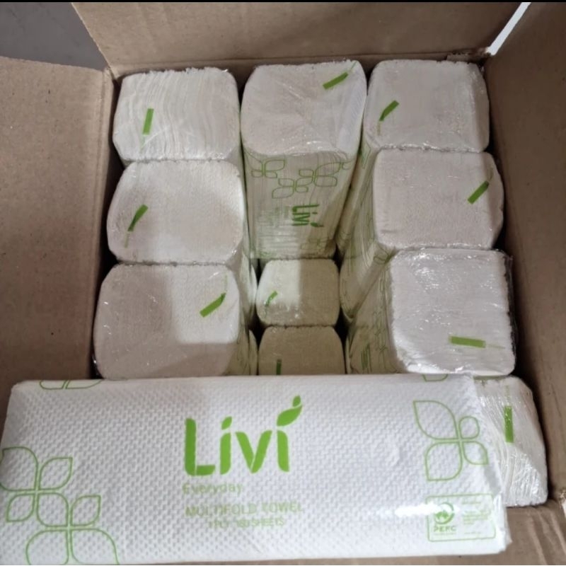 Jual Tissue LIVI SMART MULTIFOLD/EVERYDAY Hand Towel 1 Dus isi 24 Pack ...